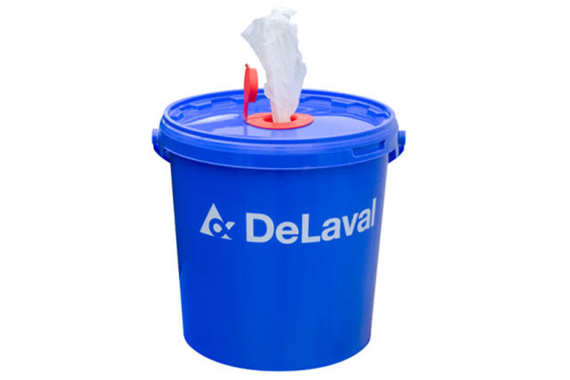 DeLaval towel dispensing bucket - DeLaval