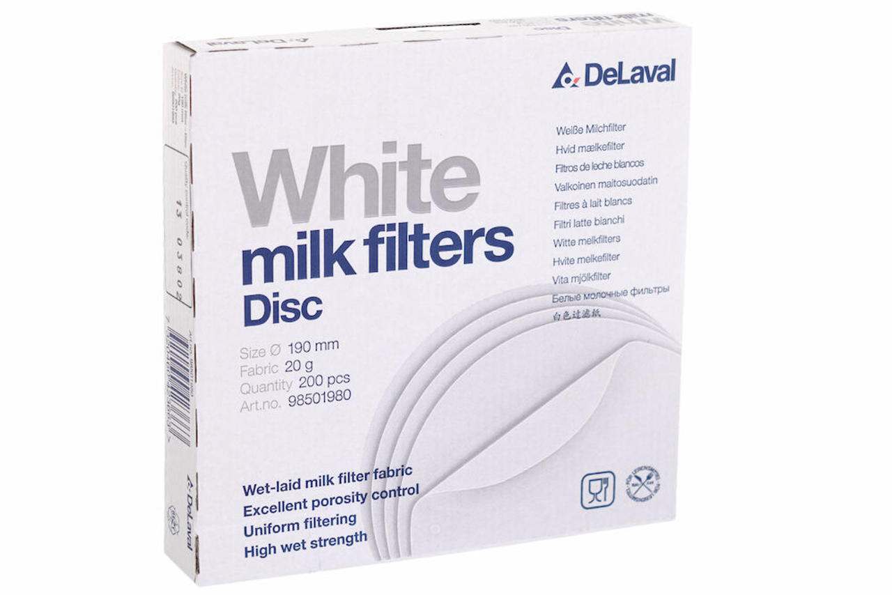Milk filter discs, white - DeLaval